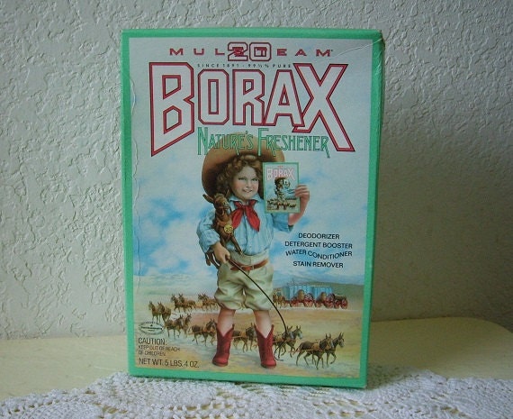 Rare 20 Mule Team Borax Box with Cowgirl Ad 1985 by aquarius247