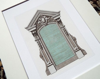 Set of 9 French Architectural Drawings of Paris Facades with