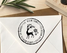Popular items for reindeer stamp on Etsy