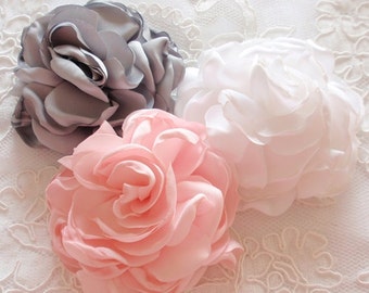 Larger Handmade Silk Flower 2.5 inches In Wine by Mydesign63