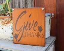 Unique give thanks sign related items | Etsy