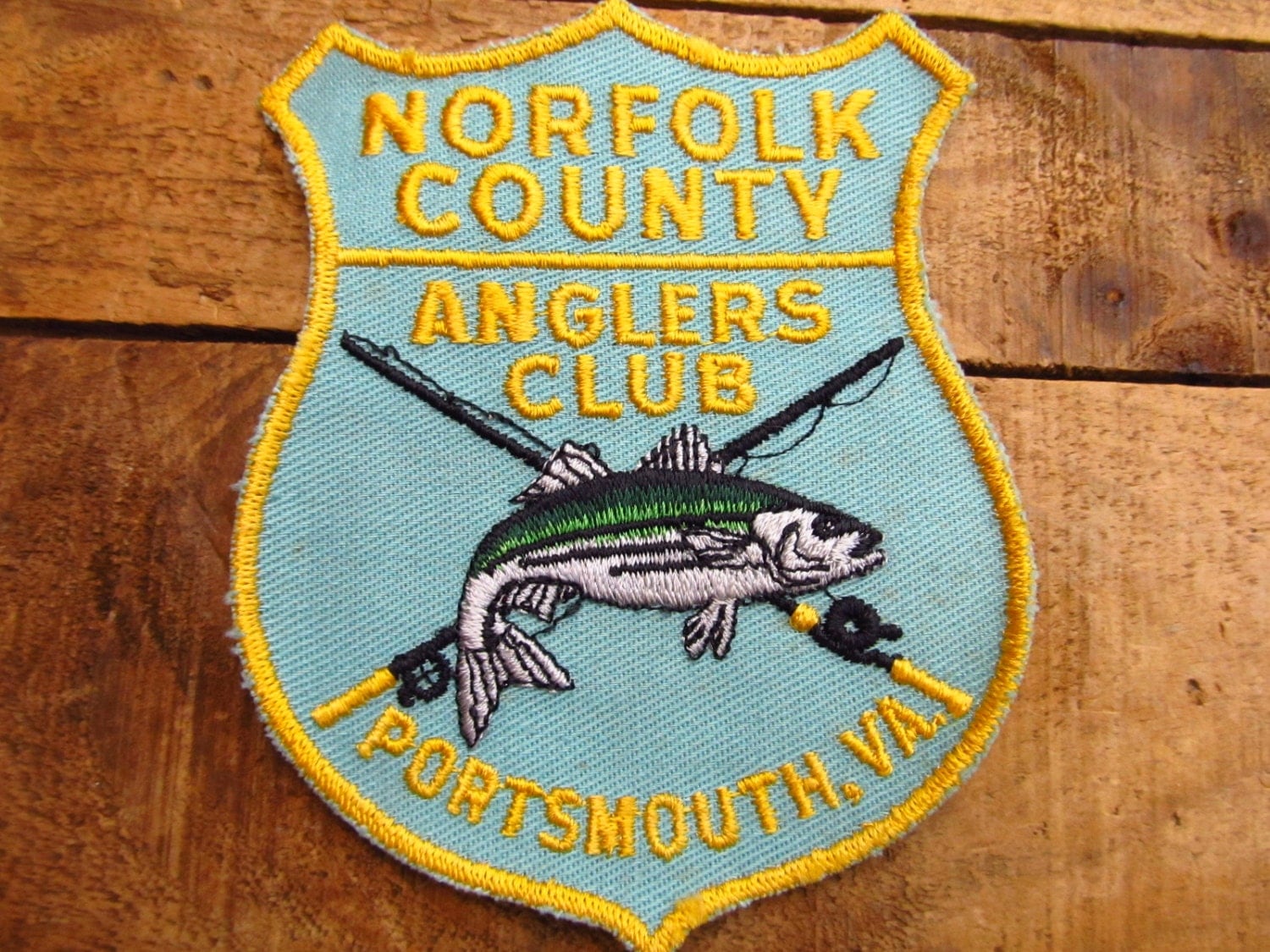 Vintage Fishing Patch Anglers Club Patch Vintage Fish