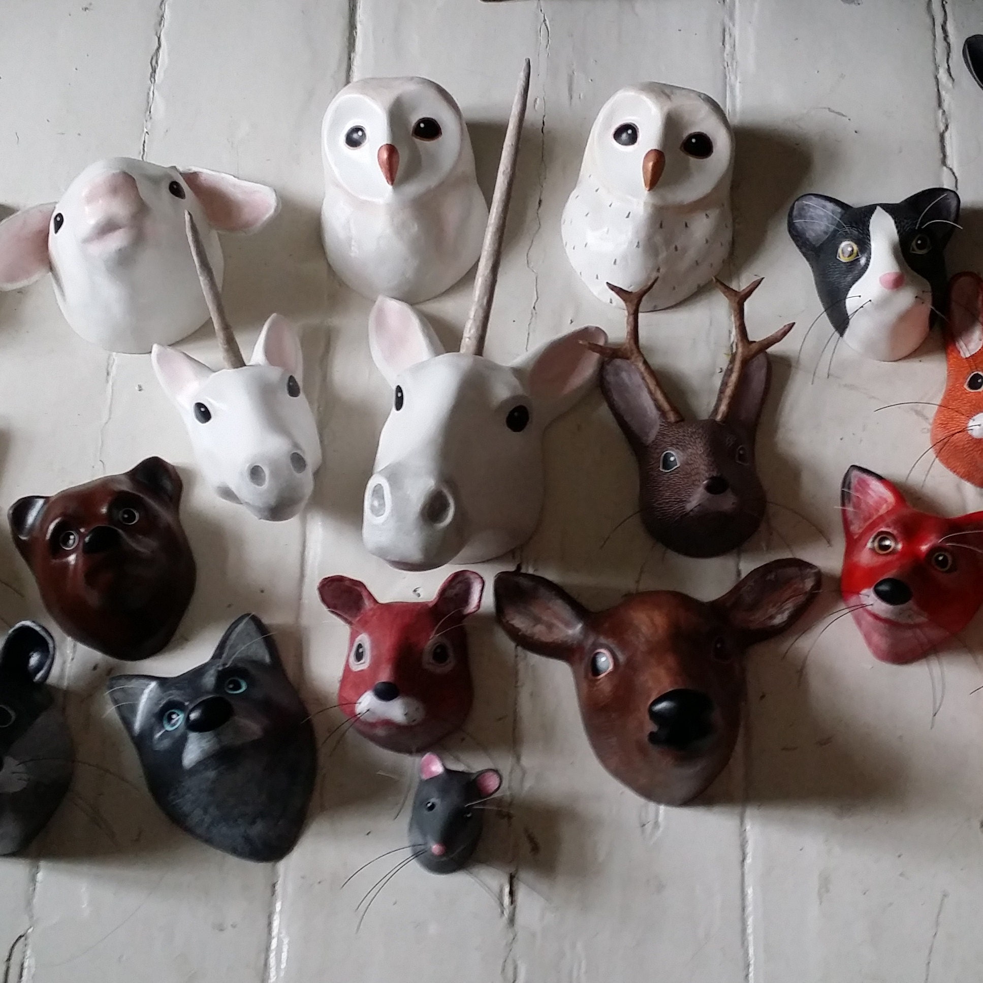 Paper mache masks / Macheanimal / Animal Mask by Macheanimal Paper mache masks / Macheanimal / Animal Mask by Macheanimal
