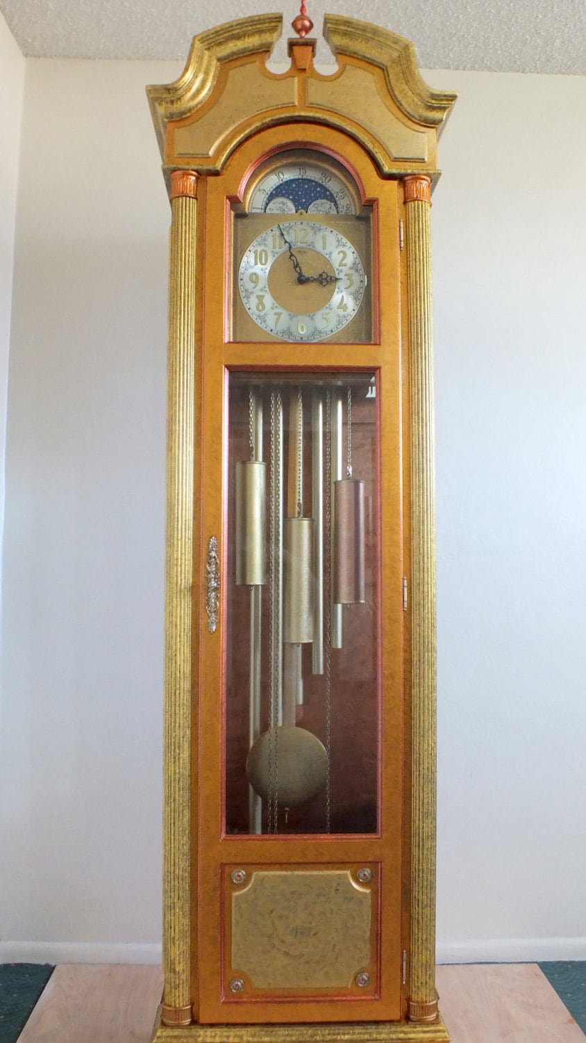 Longcase Grandfather Clock unique custom refinished Ridgeway 337 house ...