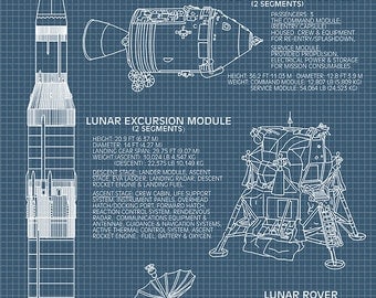 Apollo blueprint | Etsy