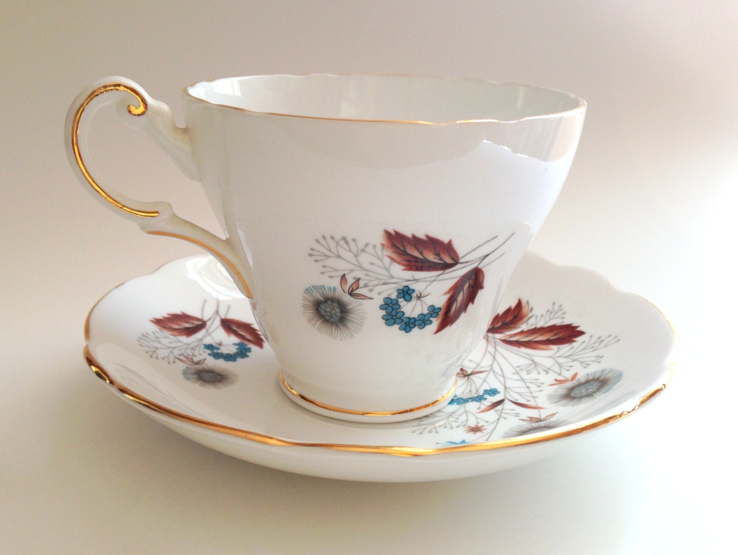 Regency Tea Cup and Saucer, English Bone China Cup, Tea Party, Antique ...