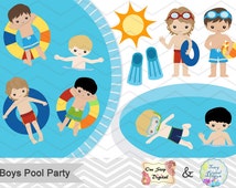 Popular items for swimming clipart on Etsy