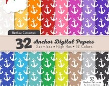 Popular items for anchor digital paper on Etsy