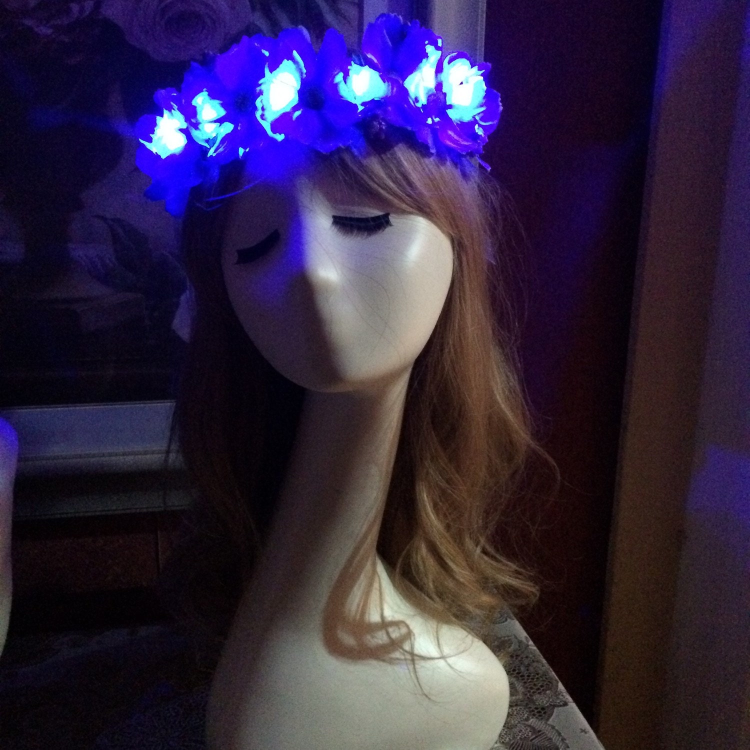 LED flower crown/floral headband light up flower by TheLUMiShop