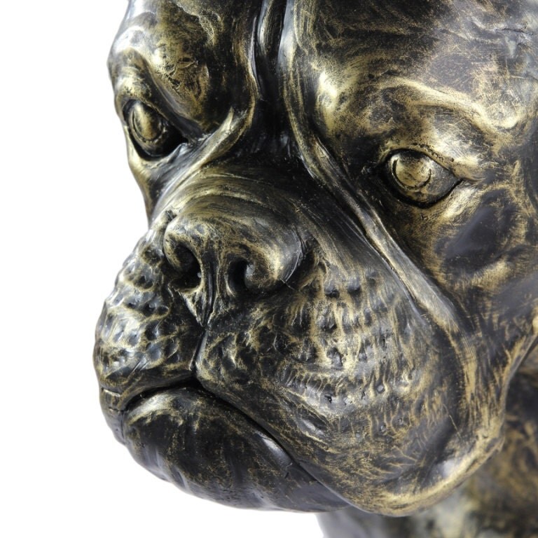 Boxer sitting dog natural size statue limited by ARTDOGshop