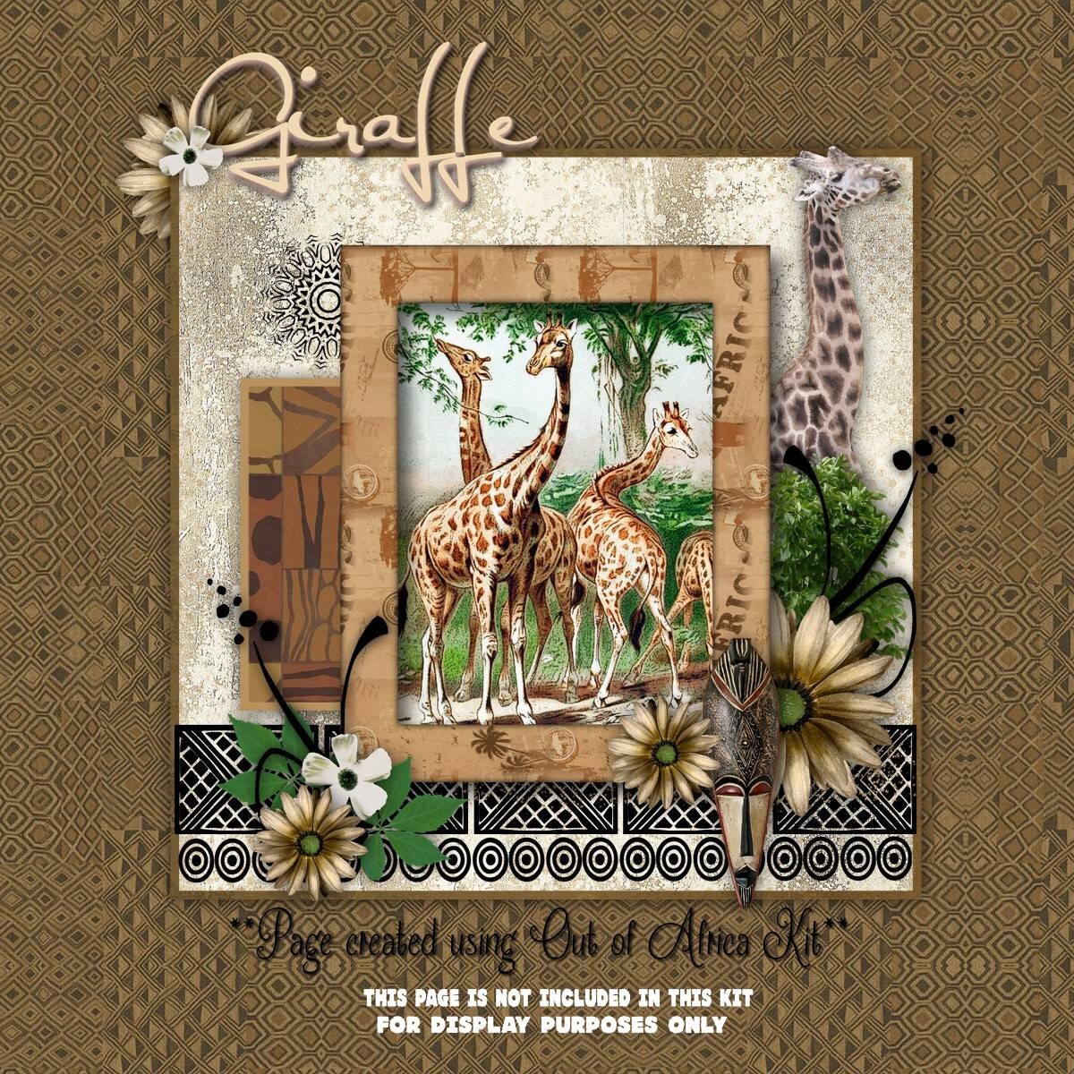 African Digital Scrapbook Kit OUT OF AFRICA by Scrapbookingdom