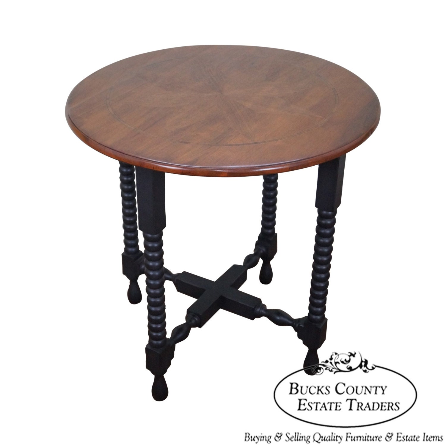 Baker Round Barley Twist Base Table w/ Star Inlay – Haute Juice