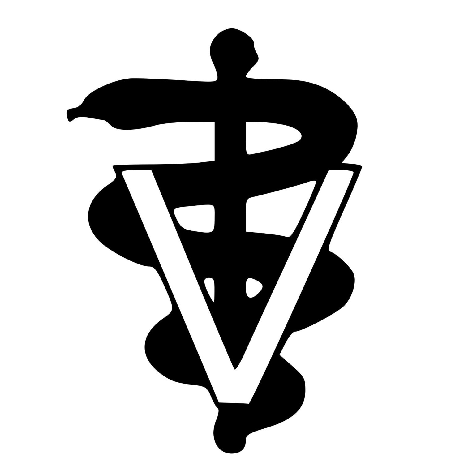 Veterinary Symbol Sign Die-Cut Decal Car Window Wall Bumper