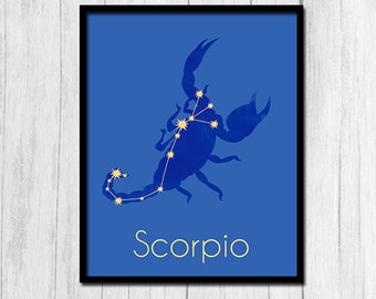 Scorpio print | Etsy