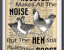 Unique chicken quotes related items | Etsy