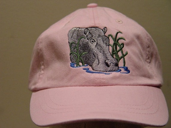 HIPPOPOTAMUS Hippo HAT One Embroidered African