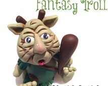 Unique clay troll related items | Etsy