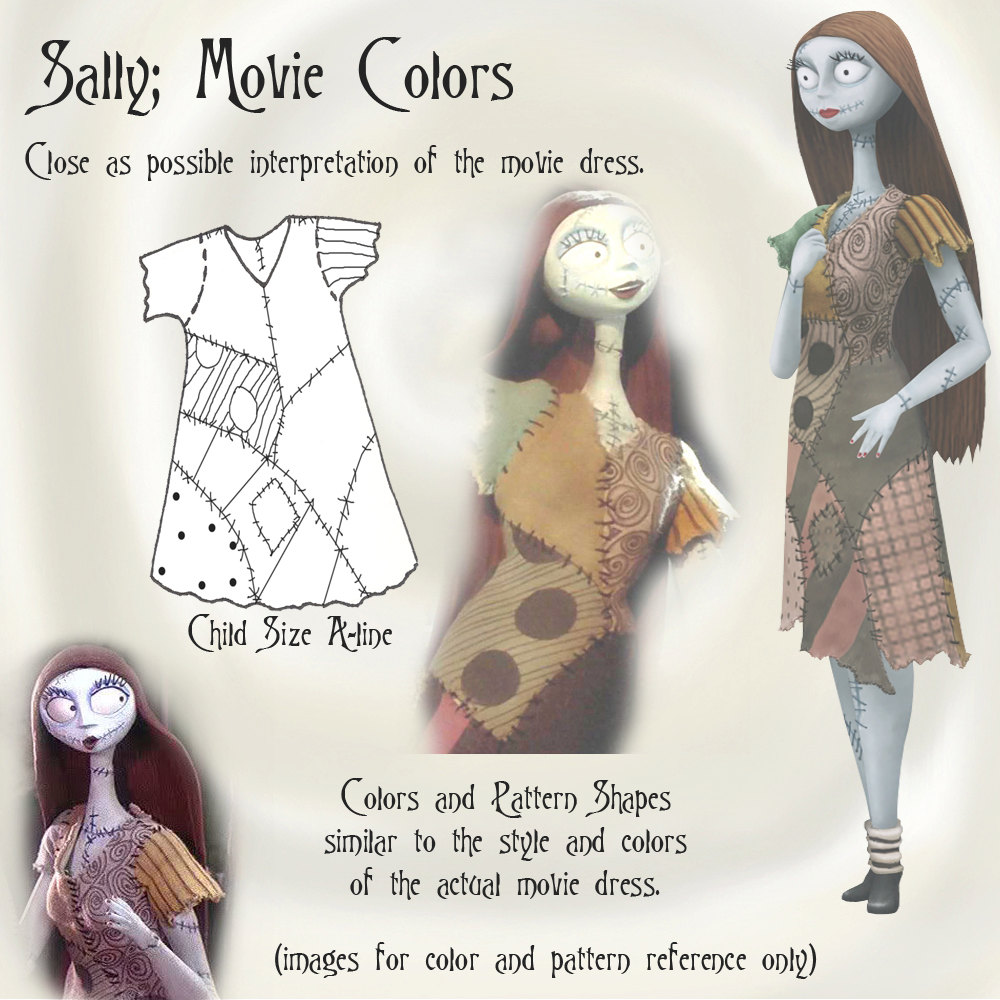 Sally Costume Handmade Nightmare Before Christmas Dress Movie
