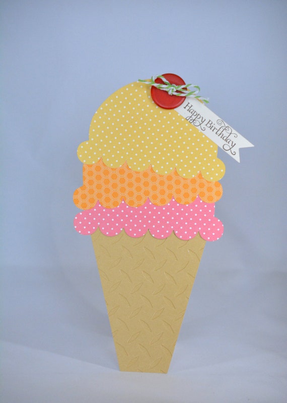 Ice Cream Cone Birthday Card