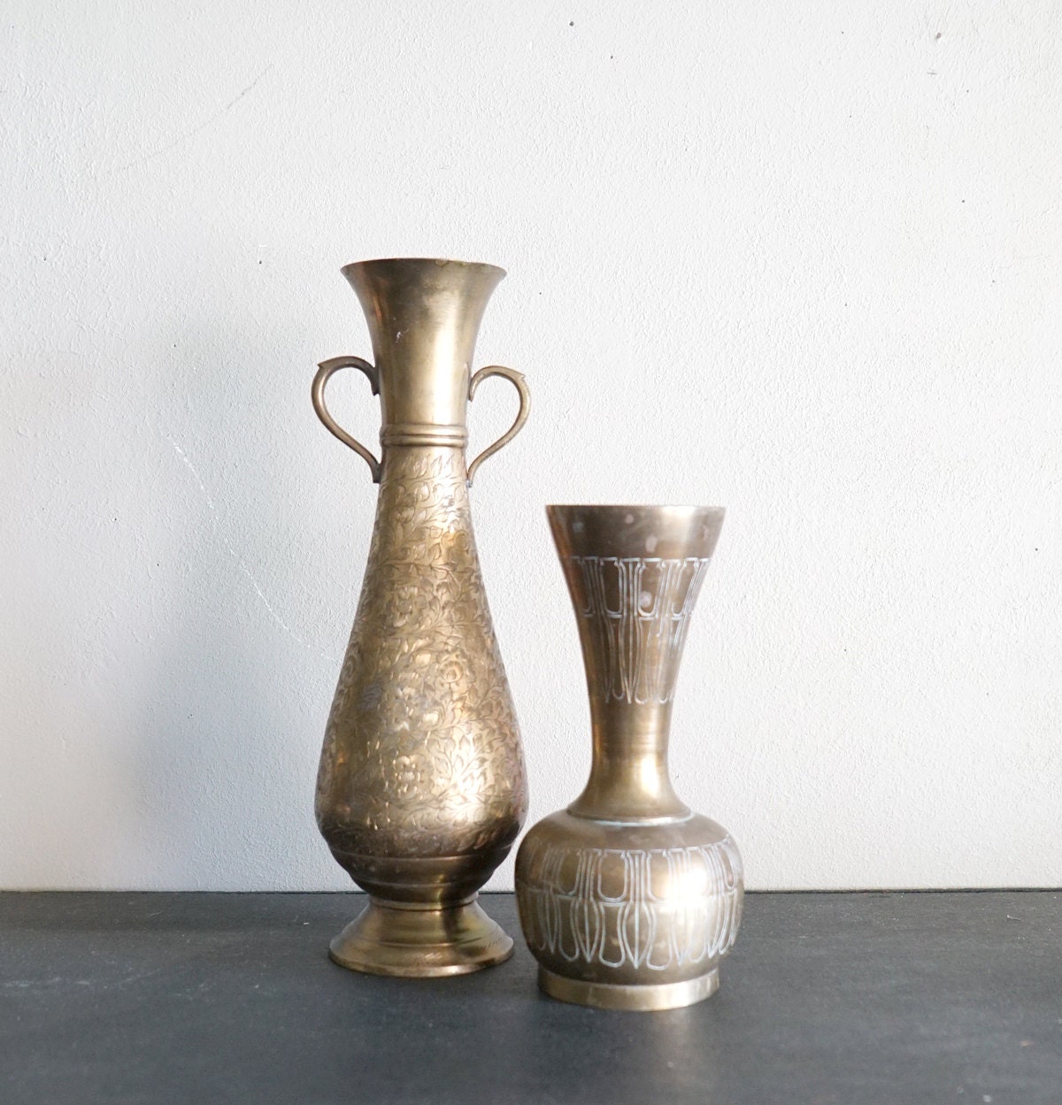 Vintage India Brass Vase Set of Two – Haute Juice
