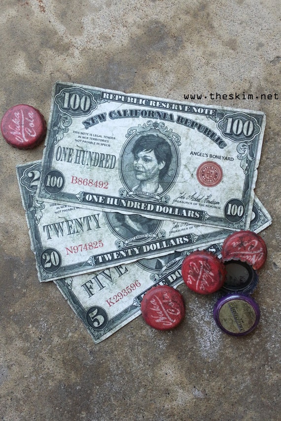 Fallout NCR Bills set of 3 NCR Paper Money. by TheSkimDotNet