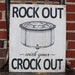 Rock Out with your Crock Out Wood Sign Crock Pot Kitchen Pun