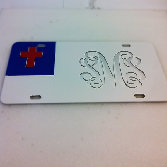 Christian Flag Personalized License Plate by LogisticalGraphix