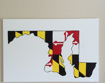 Maryland outline | Etsy
