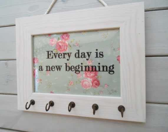 sale key holder with inspirational quote by YALIHOMEDECOR on Etsy