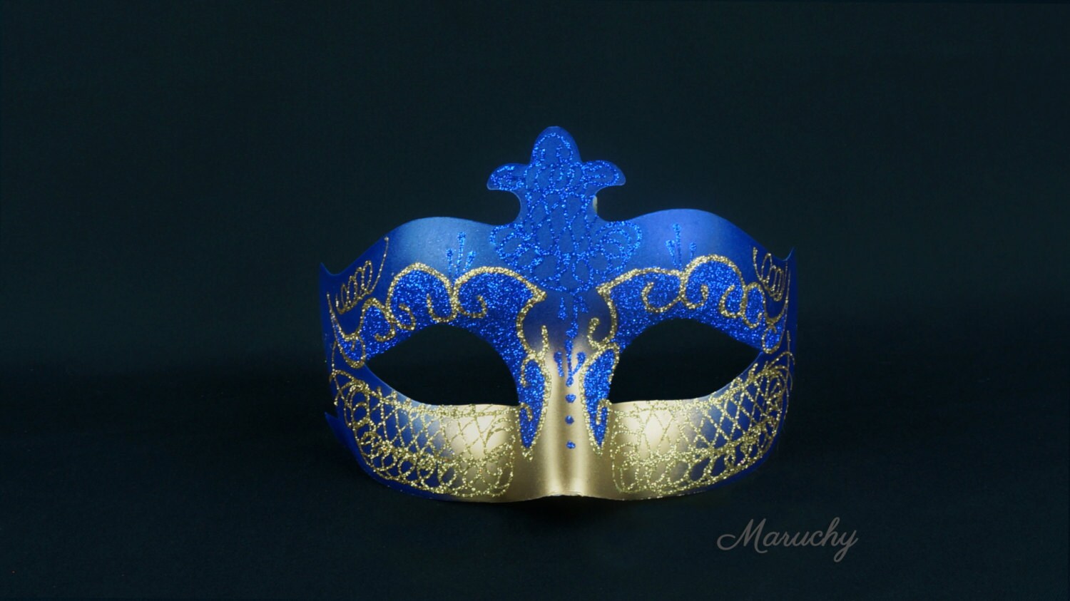 Blue Masquerade Mask Blue Venetian Mask DIY Mask by Maruchys