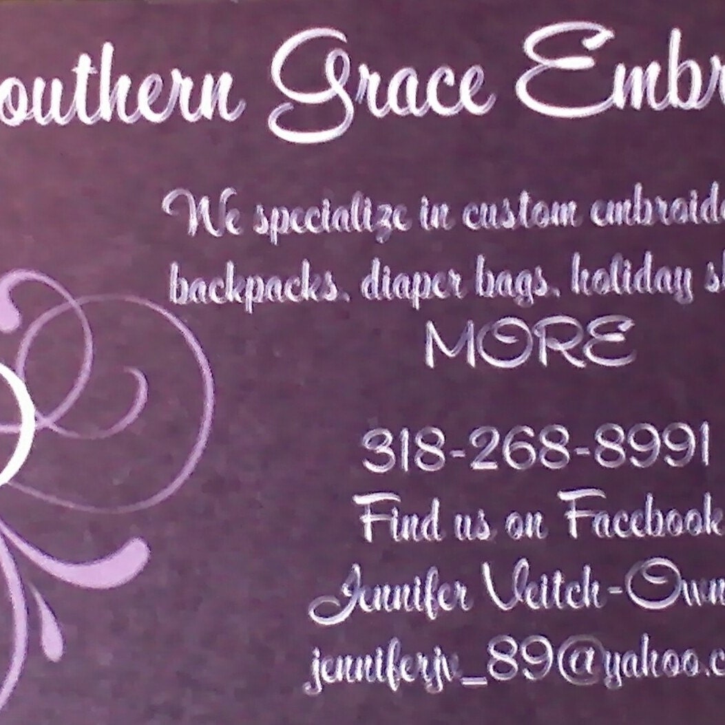 Southern Grace Embroidery Jennifer Veitch by SouthernGraceEmb