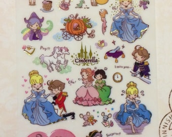 Cinderella stickers | Etsy
