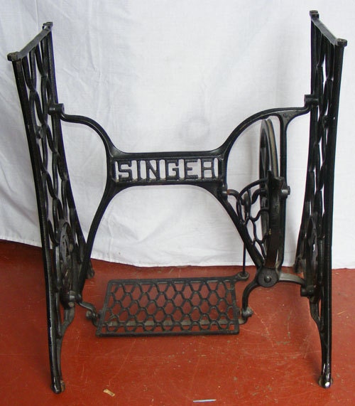 Vintage Singer Sewing machine ornamental metal base table. – Haute Juice