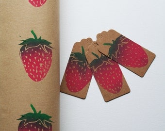 Hand printed tag | Etsy