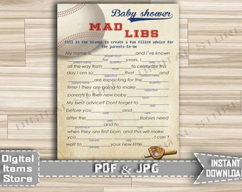 Baseball mad libs | Etsy