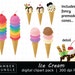 Ice Cream Clipart Instant Download Ice Cream Cone Clip Art