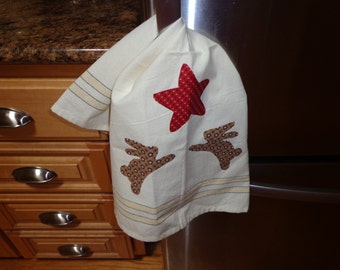 Bunny kitchen towel | Etsy