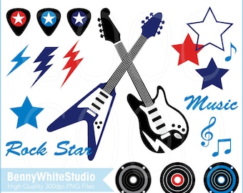 Rock star clipart | Etsy