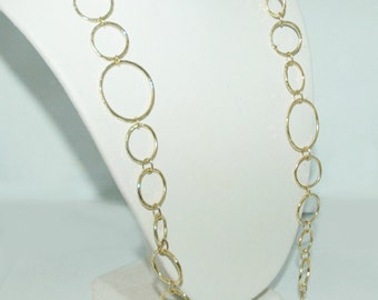 Items similar to Retro Heavy Solid 14K Y Gold PAT 3308517 Rope W Plaque ...
