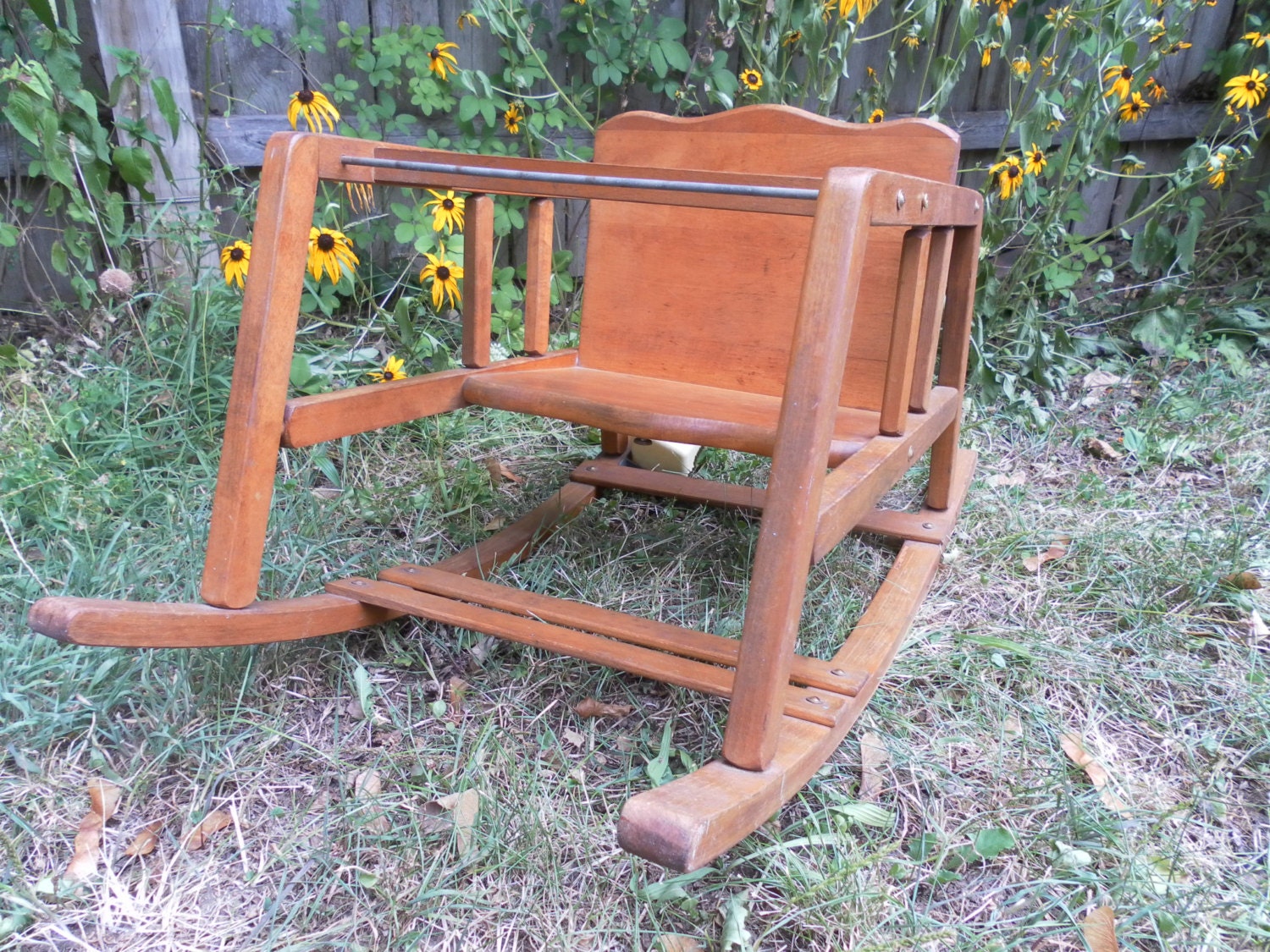 Vintage Mid Century Wood Baby Rocker – Haute Juice