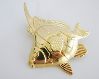 Items similar to Dollar Origami - Gold Tropical Fish on Etsy