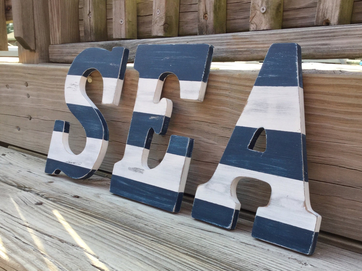 Nautical Letters Sea Nursery Beach House Decor