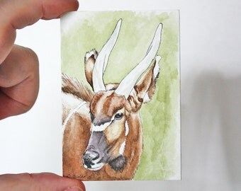 Antelope painting | Etsy