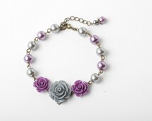 Unique rose bracelet related items | Etsy