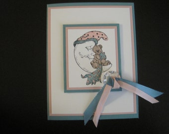 Items similar to a bear on the moon | print on Etsy