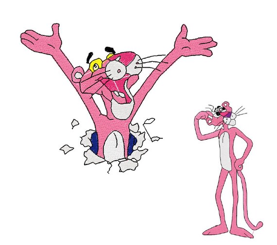 TO8 4 Pink Panther Embroidery Designs by SewTobie on Etsy