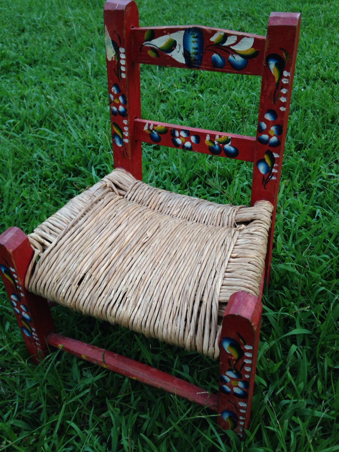 Little red chair, folk art chair – Haute Juice