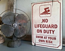 Unique lifeguard signs related items | Etsy