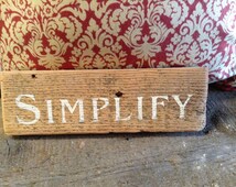Unique simplify sign related items | Etsy