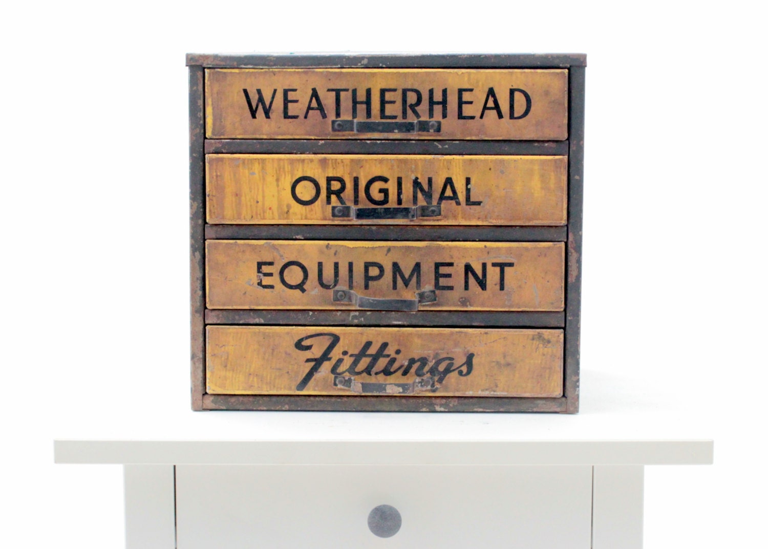 Vintage Metal Parts Cabinet – 4 Drawer Weatherhead Original Equipment ...
